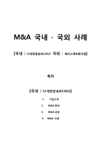 M&A 국내 ? 국외 사례 국내 CJ대한운송&CJGLS 국외 페이스북&왓츠앱
