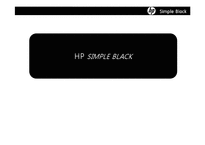 홍보론 HP SIMPLE BLACK 광고기획서